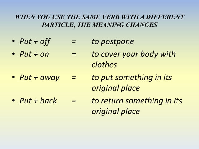 Power point phrasal verbs | PPTX