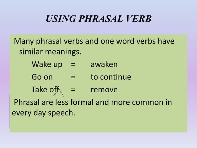 Power point phrasal verbs | PPTX