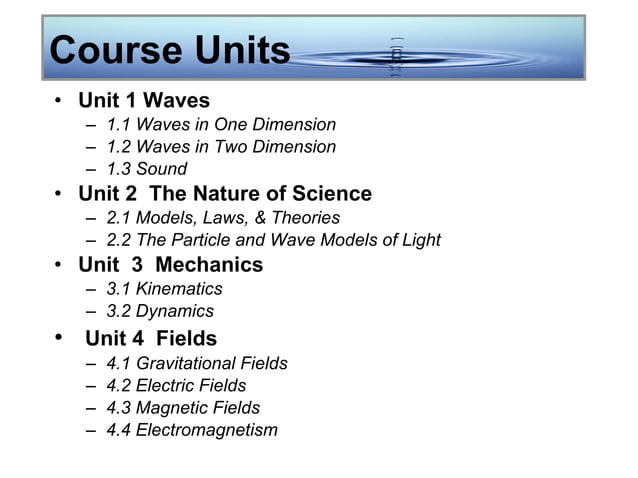 Physics 30S Outline | PPT