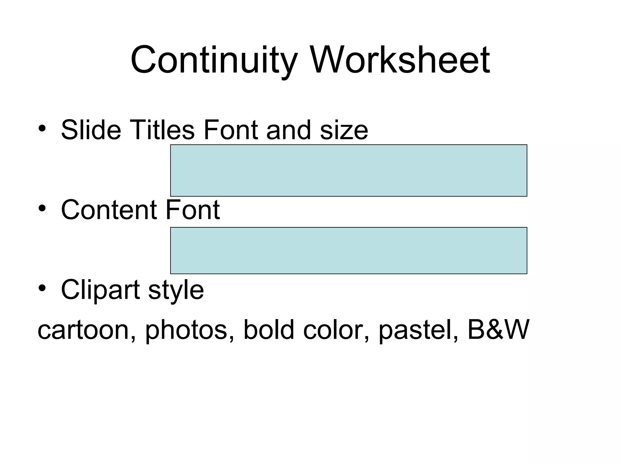 Powerpoint Planning Sheet | PPT
