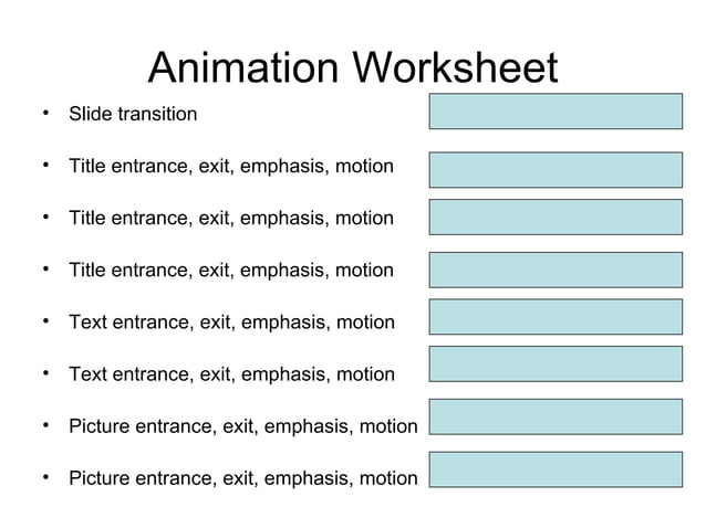 Powerpoint Planning Sheet | PPT