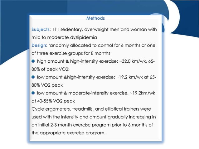 Exercise as an intervention to reduce blood lipids and choloesterol ...