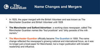 The Manchester Guardian history and Growth ppt | PPTX
