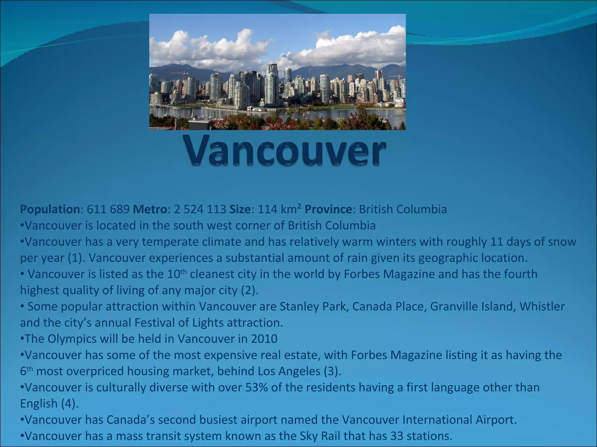 0855285 Popular North American Cities | PPT