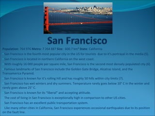 0855285 Popular North American Cities | PPT