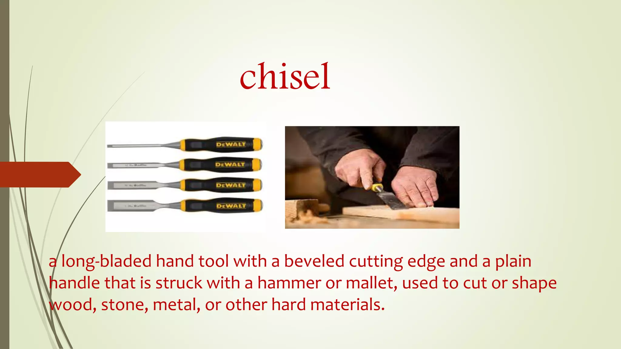 carpentry tools | PPTX