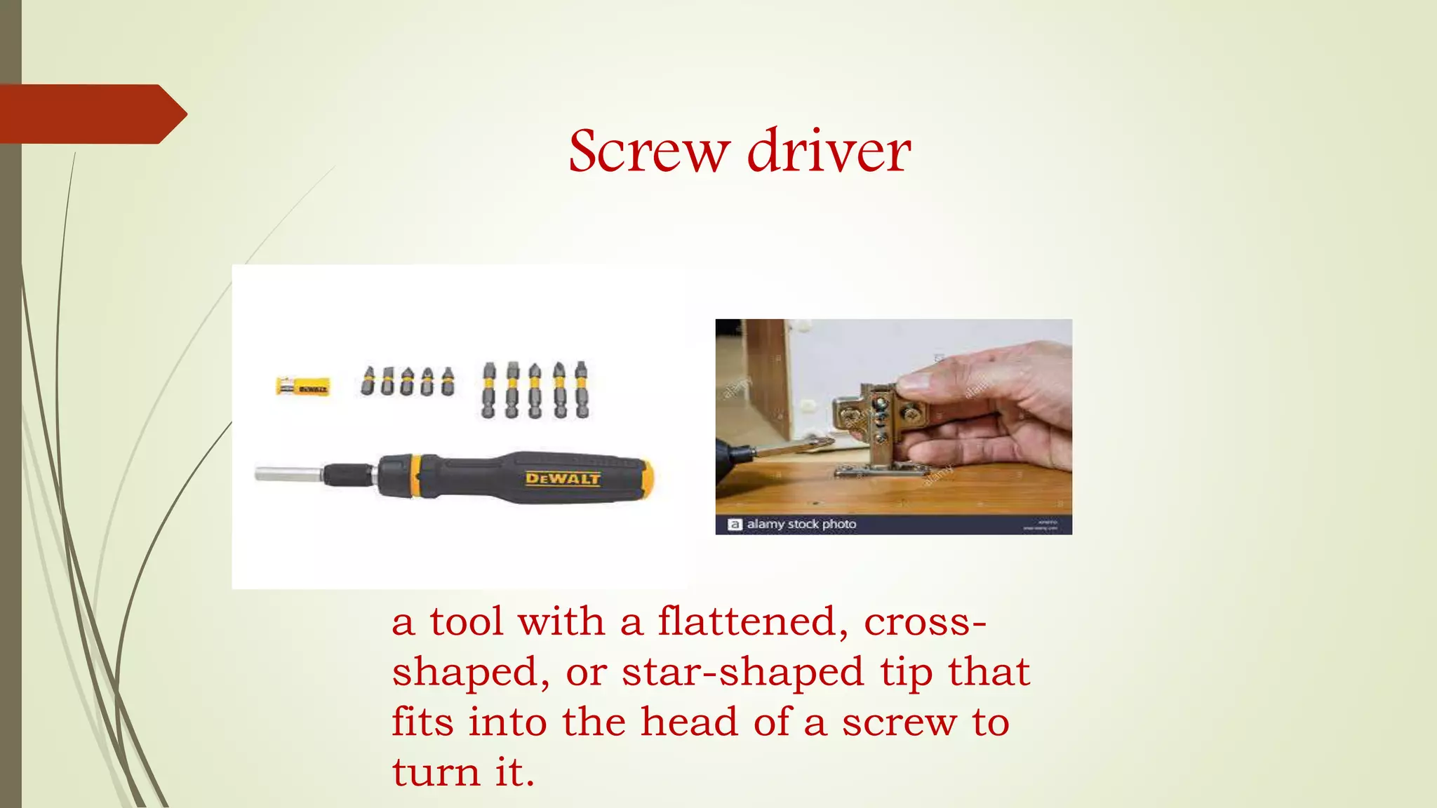carpentry tools | PPTX