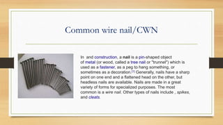 Carpentry Tools | PPTX