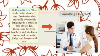 Types of speech context and style | PPTX