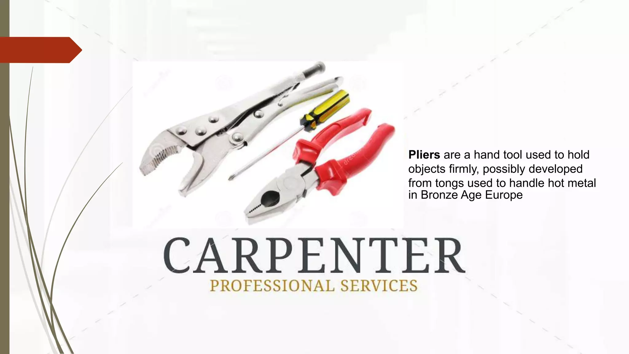 CARPENTRY TOOLS | PPTX