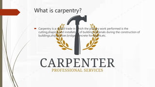 CARPENTRY TOOLS | PPTX