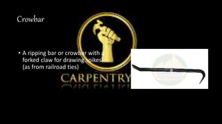 CARPENTRY TOOLS | PPTX