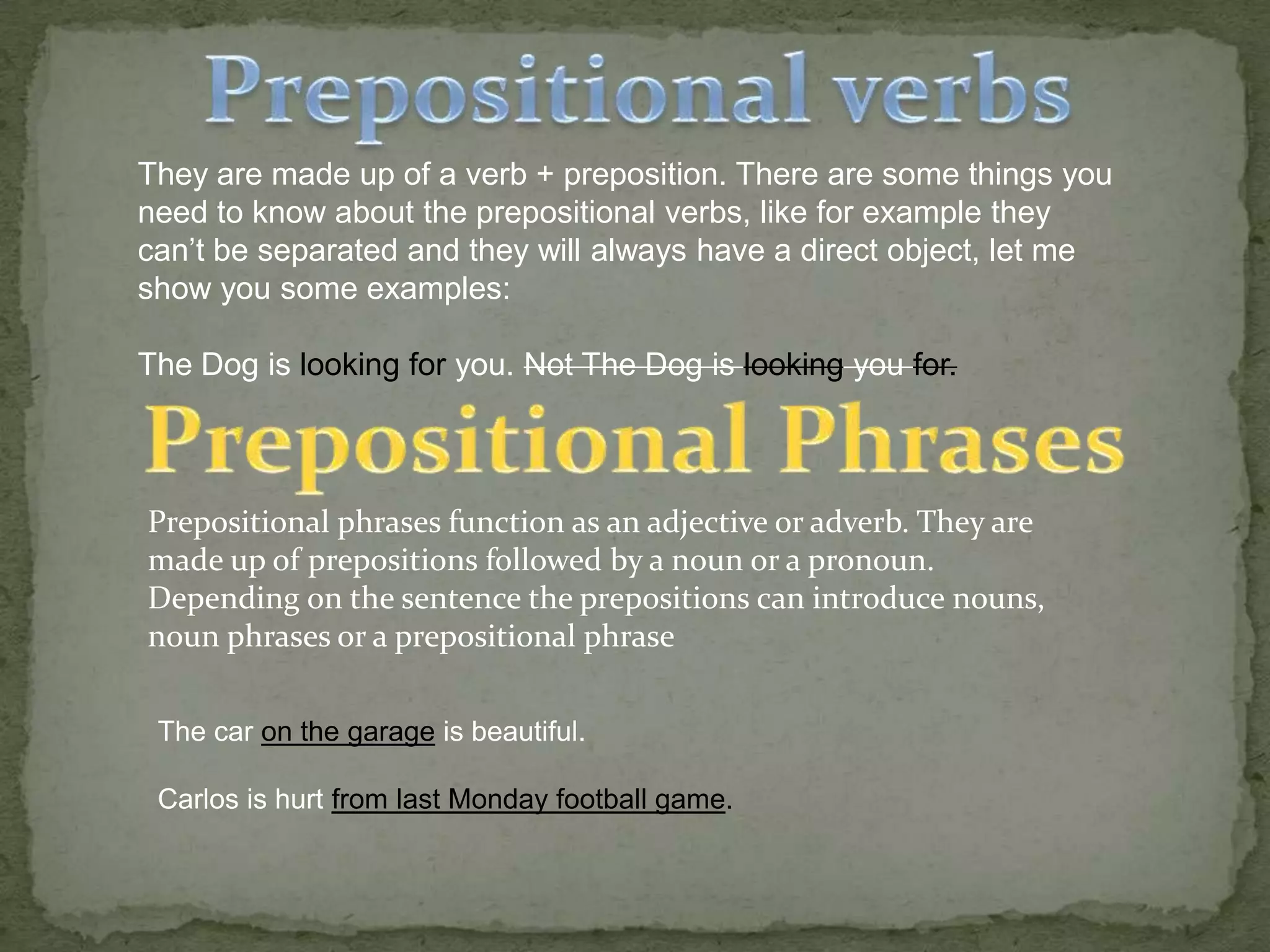 Powerpoint prepositions | PPTX