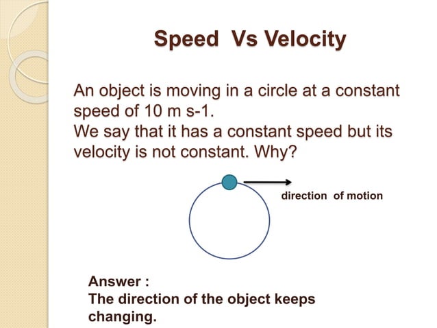 speed and velocity | PPTX
