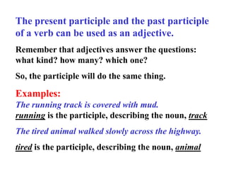 Powerpoint present and past participles | PPT