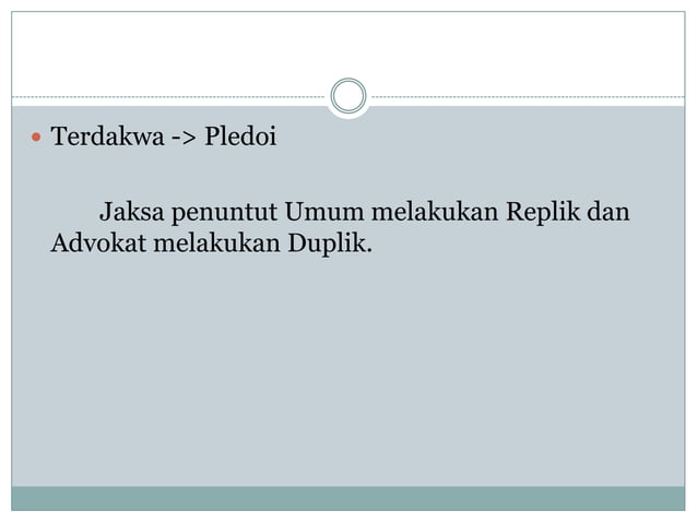 PROSES BERACARA DALAM PERADILAN PIDANA | PPTX