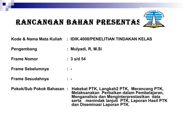 Powerpoint presentasi ptk-cetak | PPT