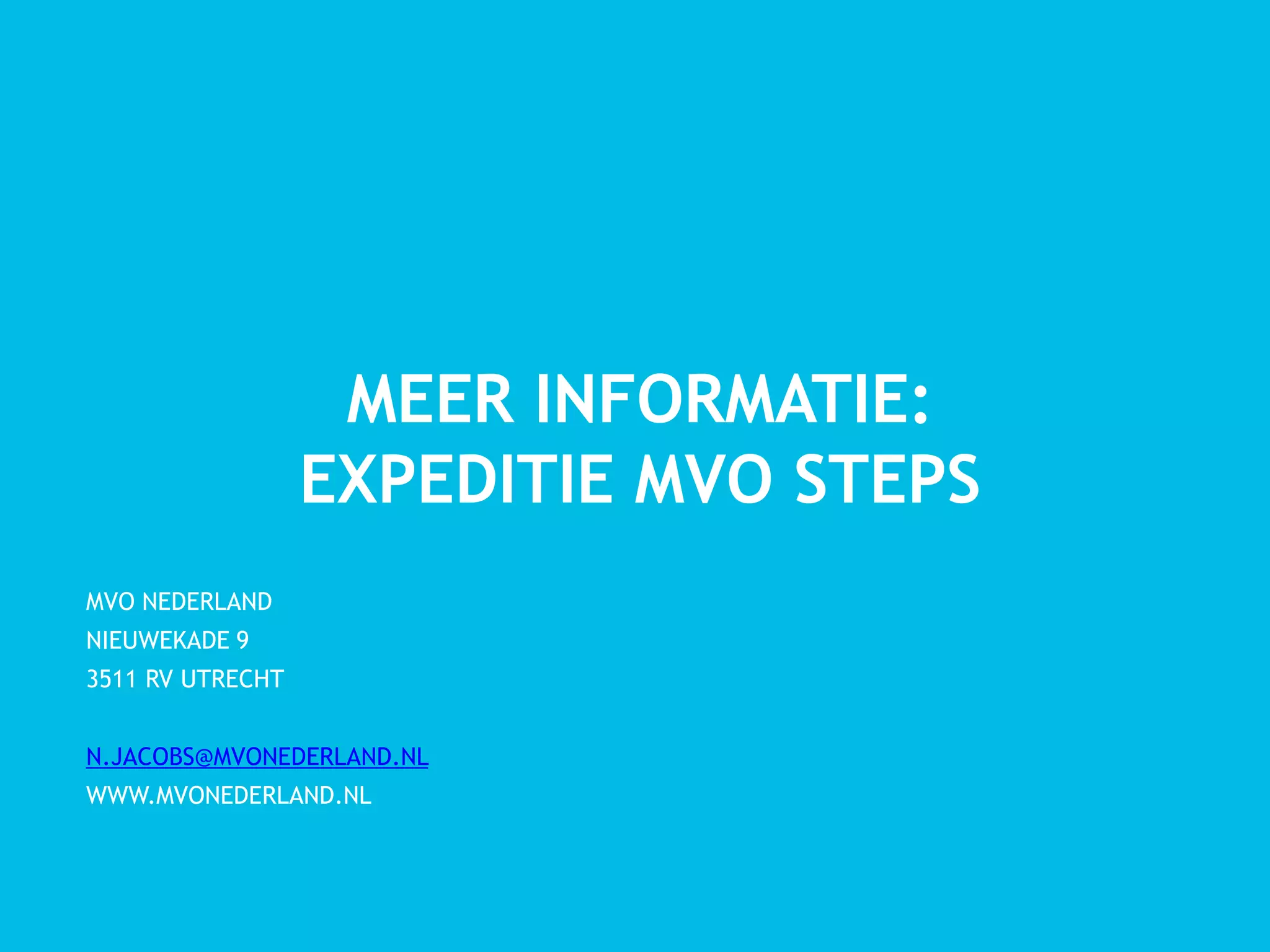 #MVONY13: MVO STEPS: een handige tool voor MVO-beleid en -implementatie ...