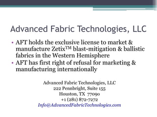 Advanced Fabric Technologies | PDF