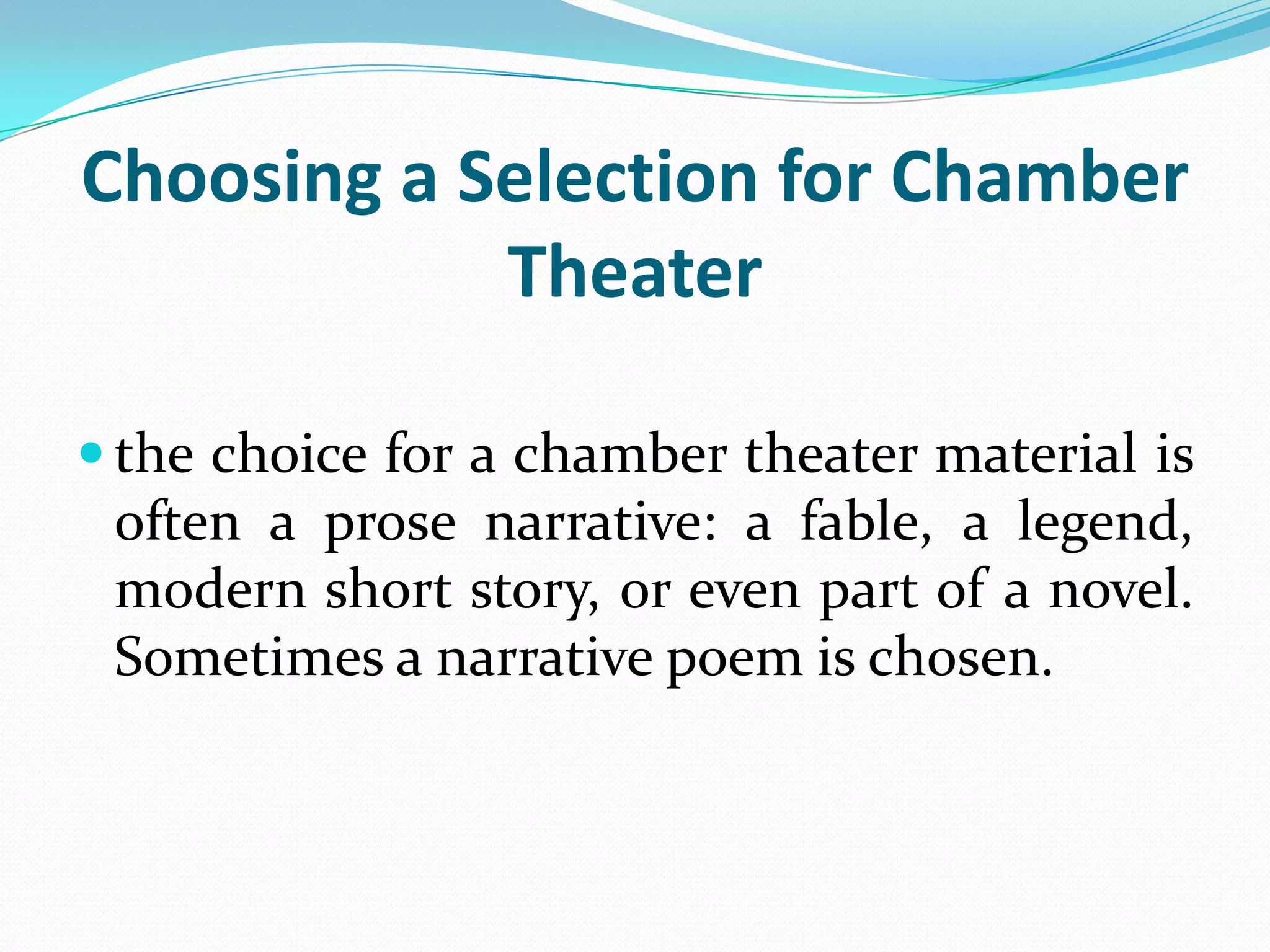 Readers Theater and Chamber Theater | PPTX