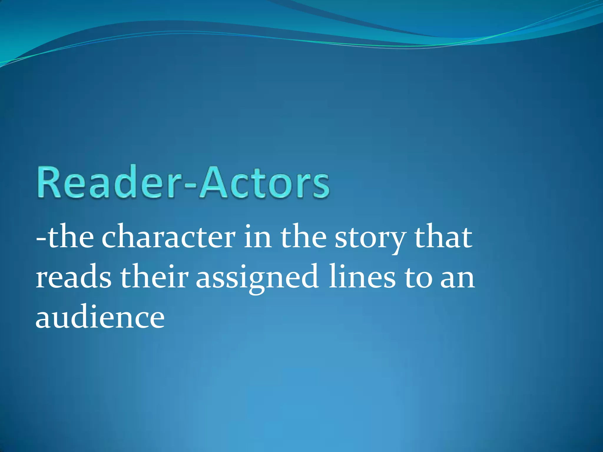 Readers Theater and Chamber Theater | PPTX