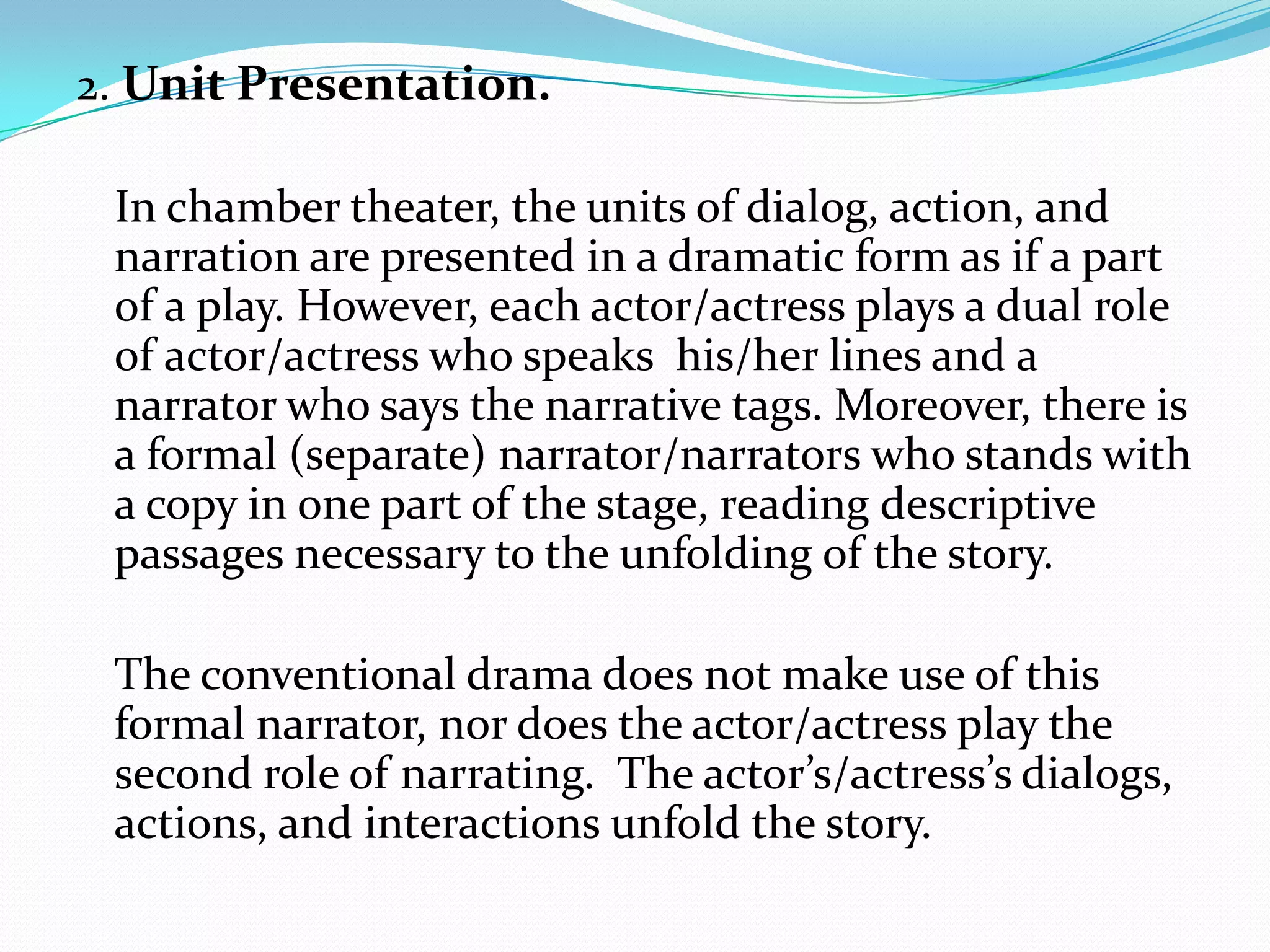 Readers Theater and Chamber Theater | PPTX