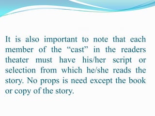 Readers Theater and Chamber Theater | PPTX