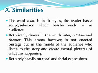 Readers Theater and Chamber Theater | PPTX