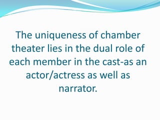 Readers Theater and Chamber Theater | PPTX
