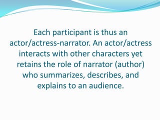 Readers Theater and Chamber Theater | PPTX