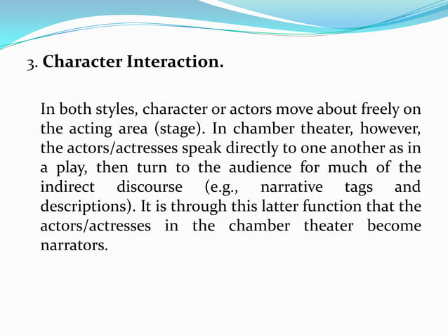 Readers Theater and Chamber Theater | PPTX | Drama | Genres