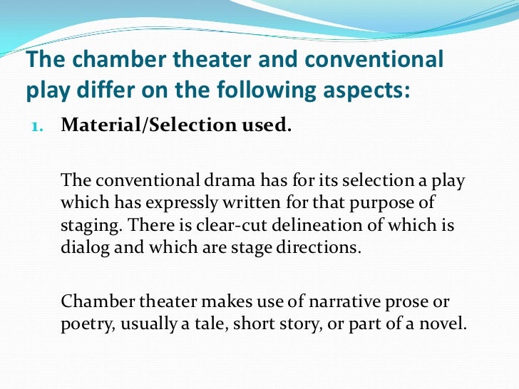 Readers Theater And Chamber Theater Readers Theater And Chamber Theater