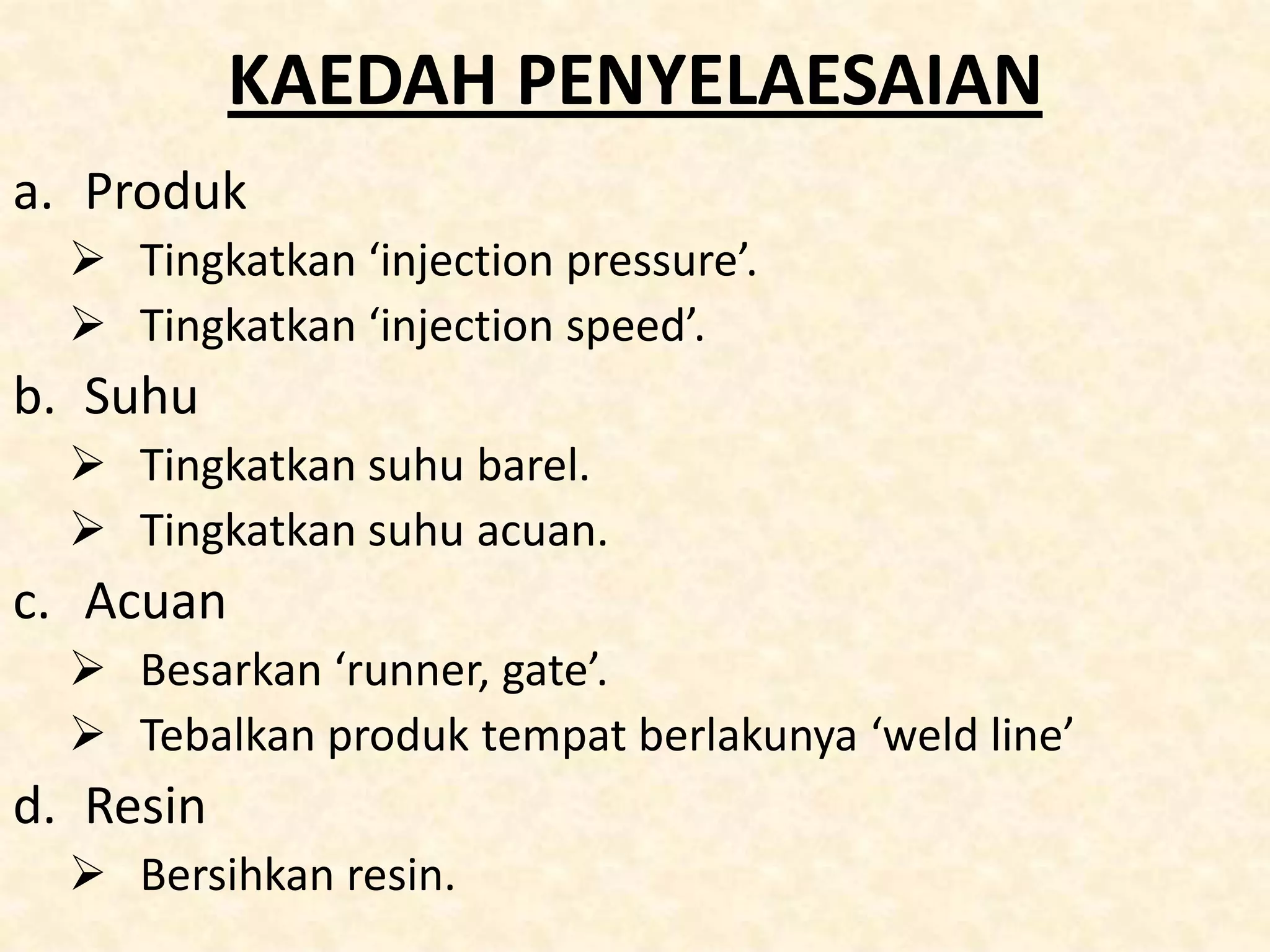 jenis-jenis kecacatan produk | PPTX