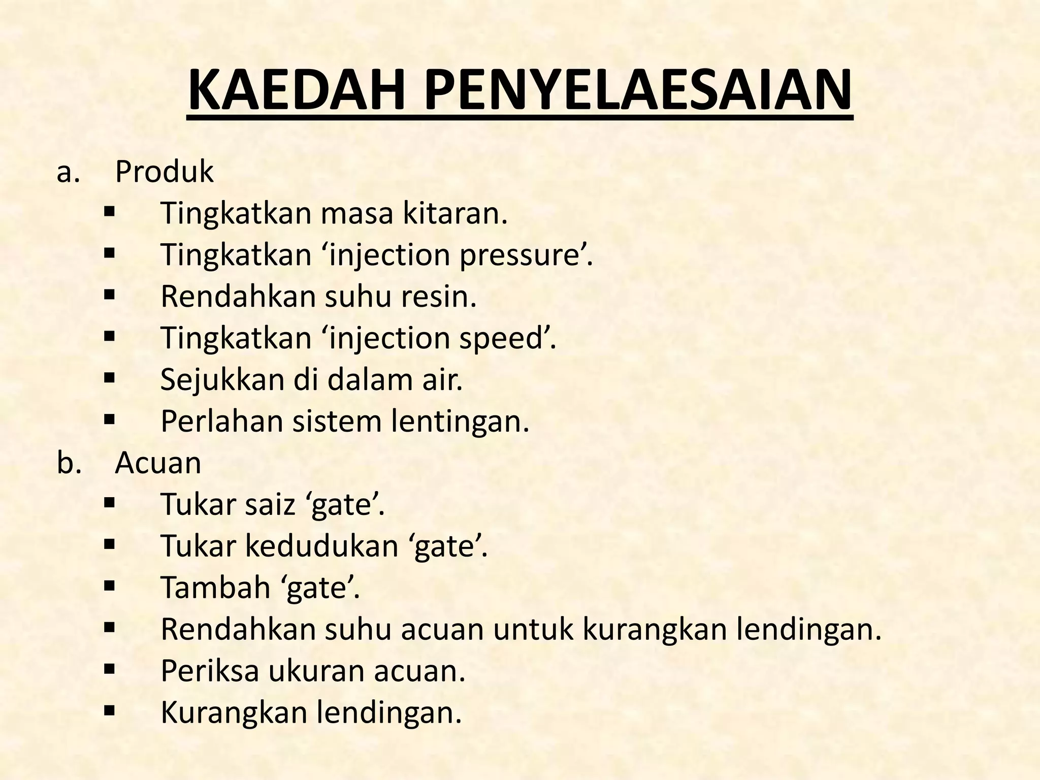 jenis-jenis kecacatan produk | PPTX