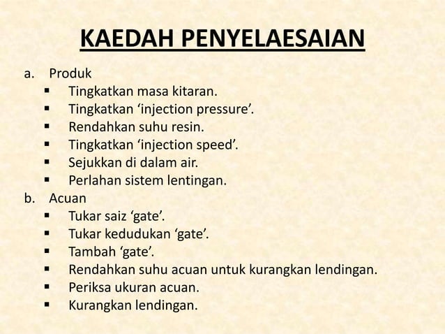 jenis-jenis kecacatan produk | PPTX
