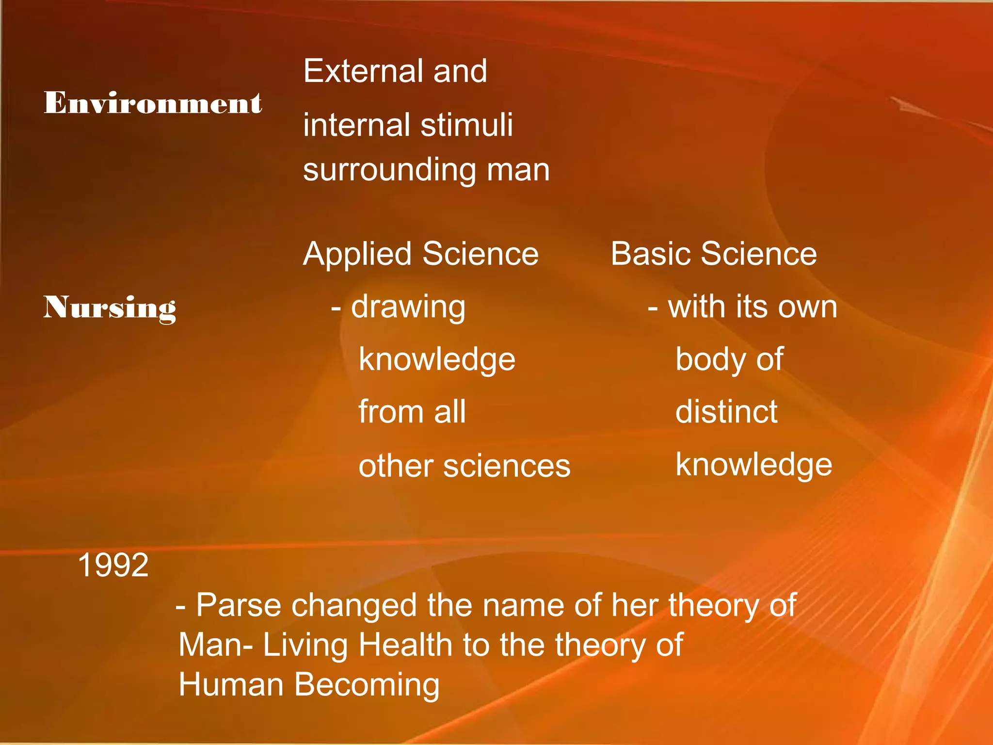 Theory of Human Becoming by Rosemarie Rizzo Parse | PPT