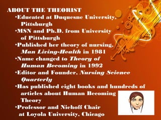 Theory of Human Becoming by Rosemarie Rizzo Parse | PPT