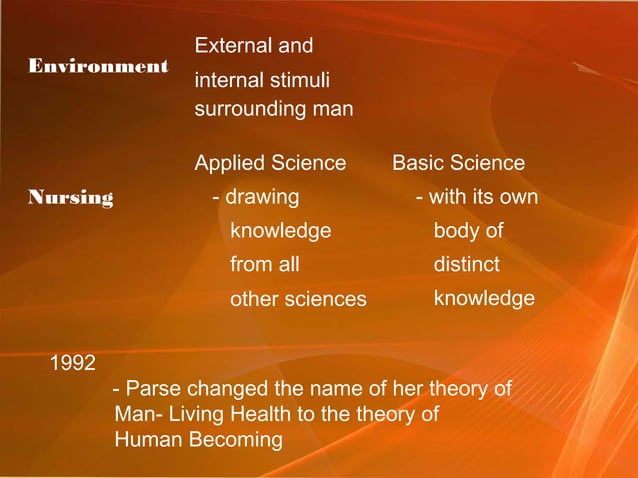 Theory of Human Becoming by Rosemarie Rizzo Parse | PPT