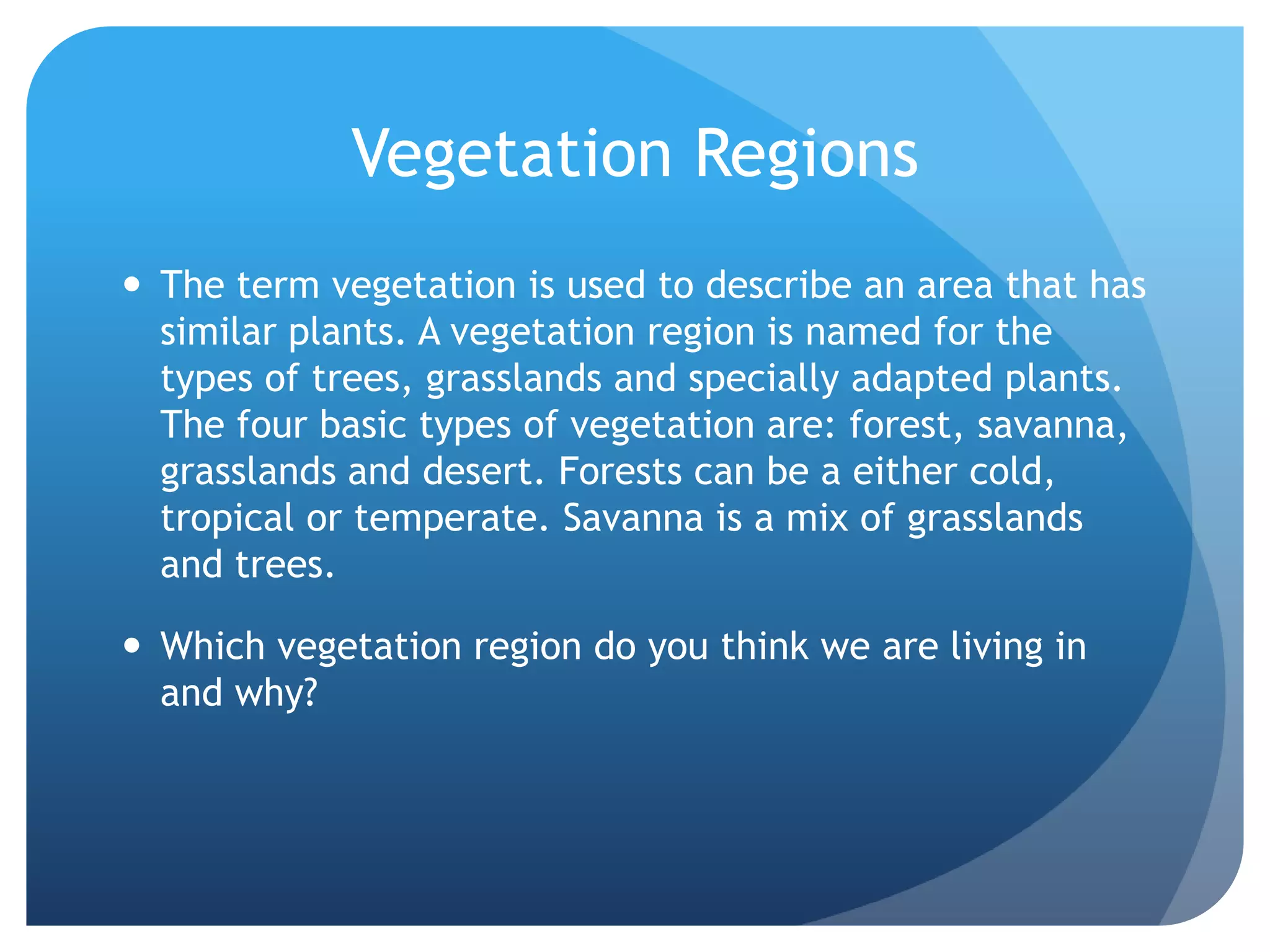climate and vegetation | PPTX