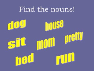 Identifying Nouns & Verbs | PPT