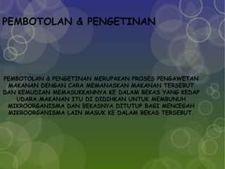 Nota Pengawetan Makanan | ODP