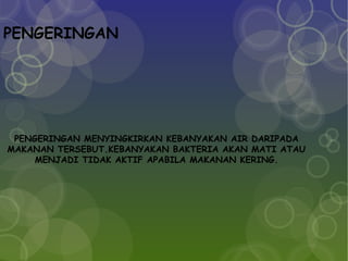 Nota Pengawetan Makanan | ODP