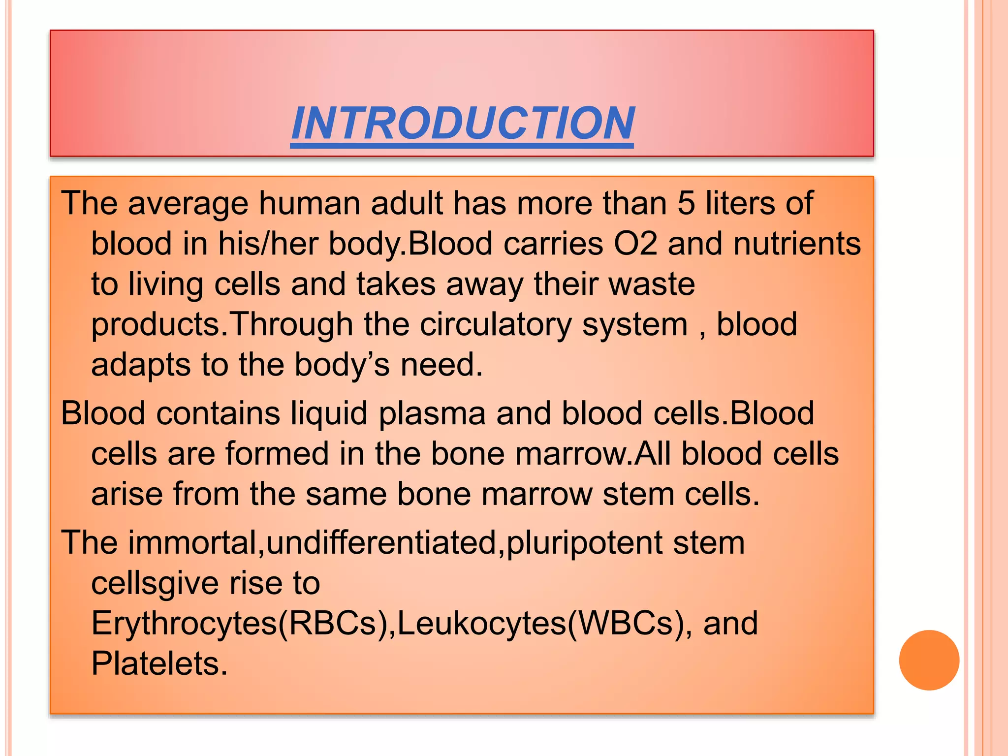 blood cells Powerpoint presentation | PPTX
