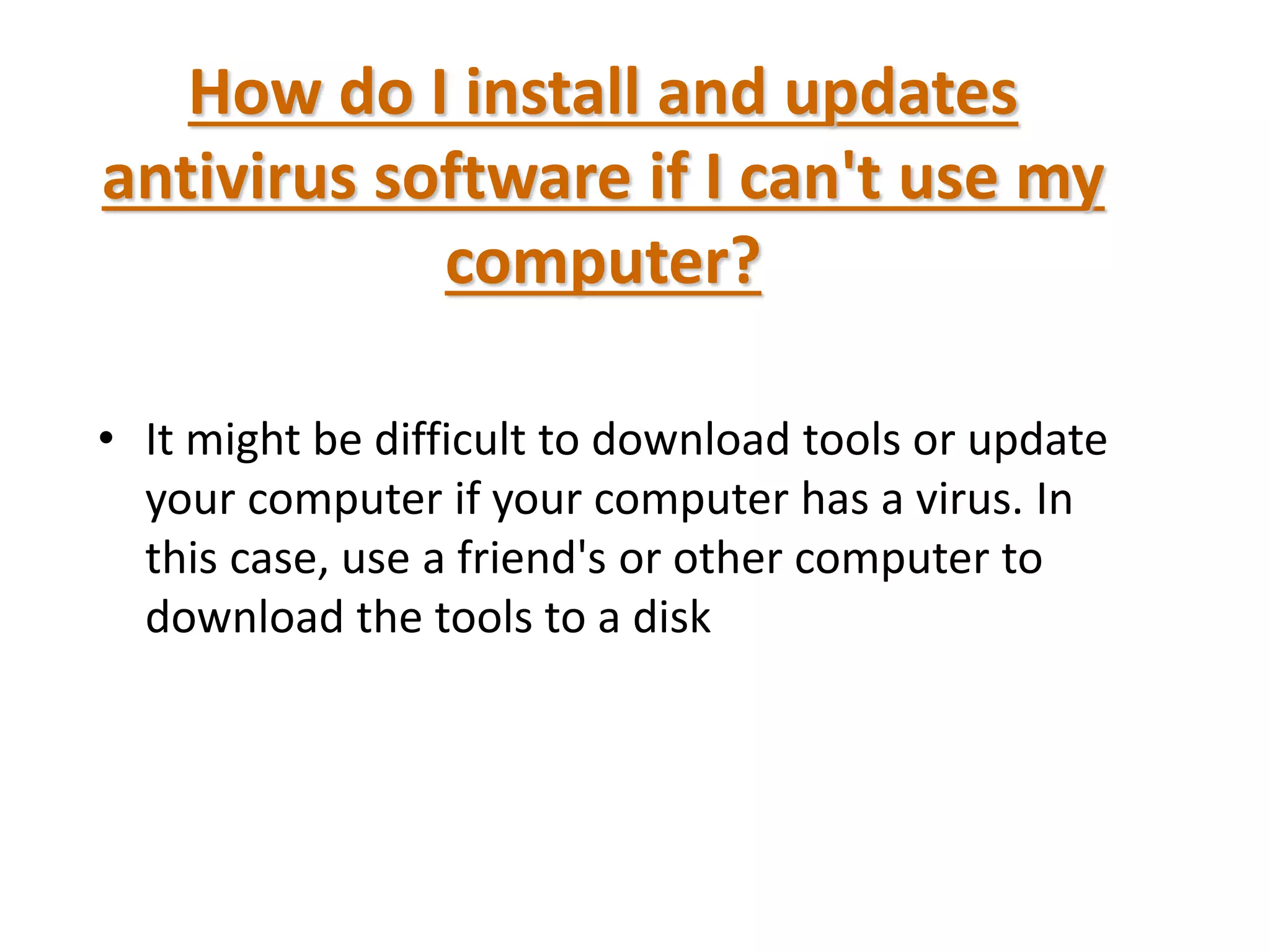 ANTIVIRUS AND VIRUS Powerpoint presentation | PPTX