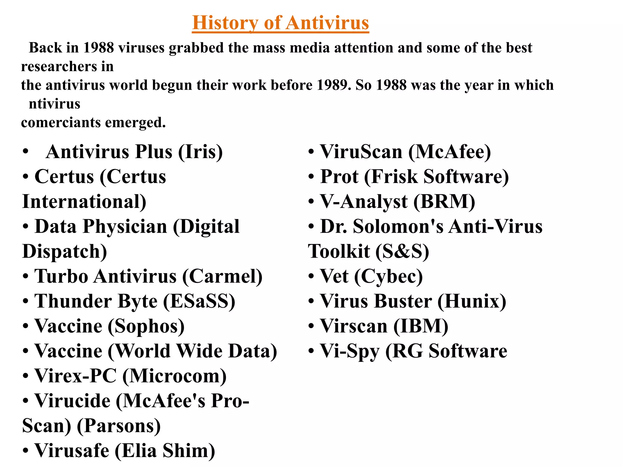 ANTIVIRUS AND VIRUS Powerpoint presentation | PPTX