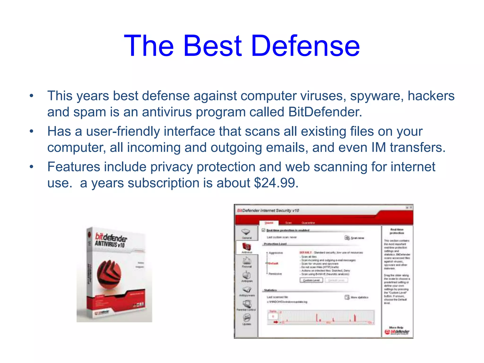 ANTIVIRUS AND VIRUS Powerpoint presentation | PPTX
