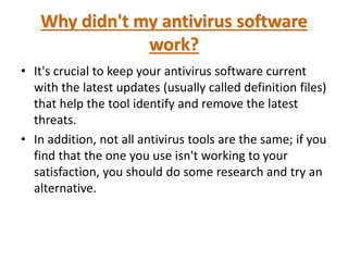 ANTIVIRUS AND VIRUS Powerpoint presentation | PPTX
