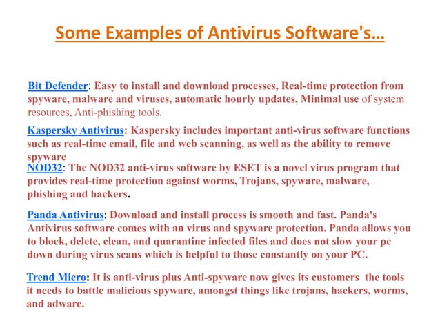ANTIVIRUS AND VIRUS Powerpoint presentation | PPTX