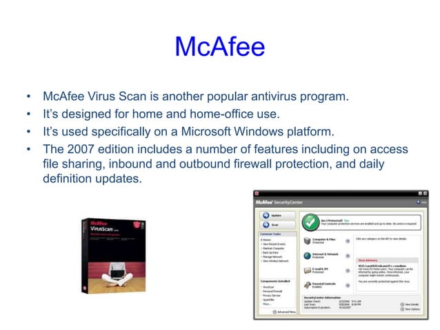 ANTIVIRUS AND VIRUS Powerpoint presentation | PPTX