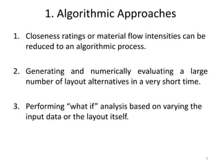 Plant Layout Algorithm | PPTX